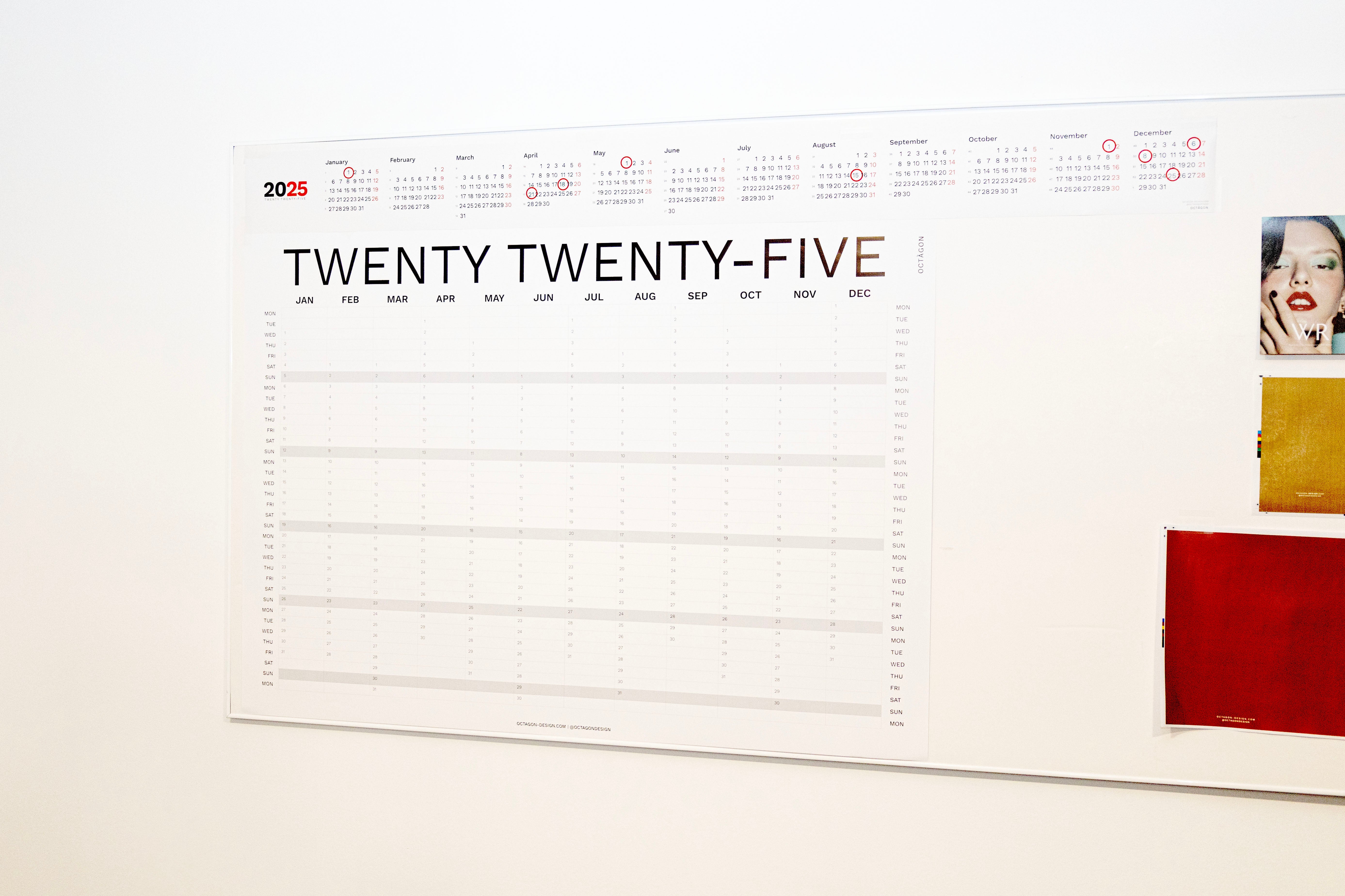 2025 Horizontal Calendar | Minimal design | Best Calendar – OCTÀGON DESIGN