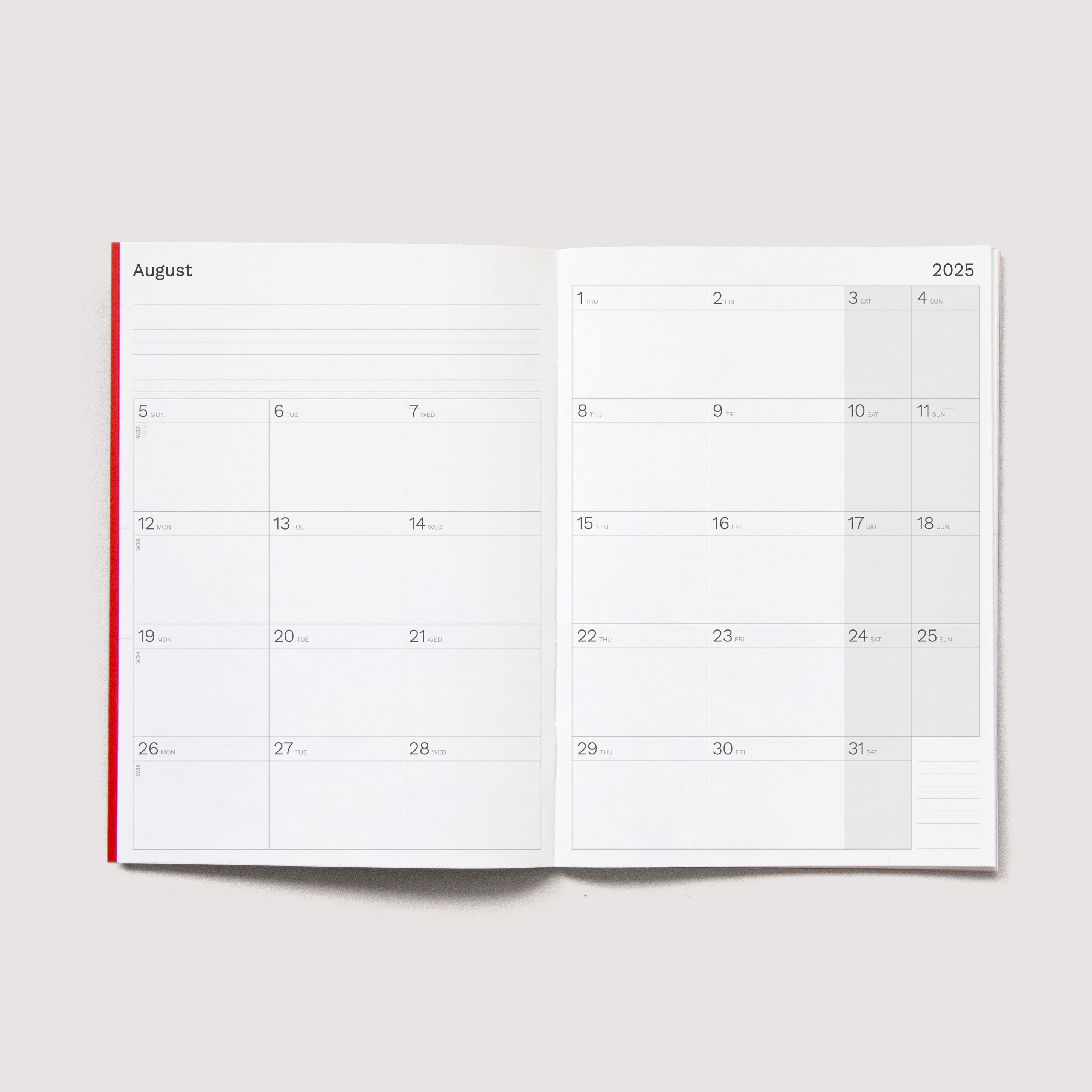 2025/2026 Big Monthly Planner · A4 size – OCTÀGON DESIGN