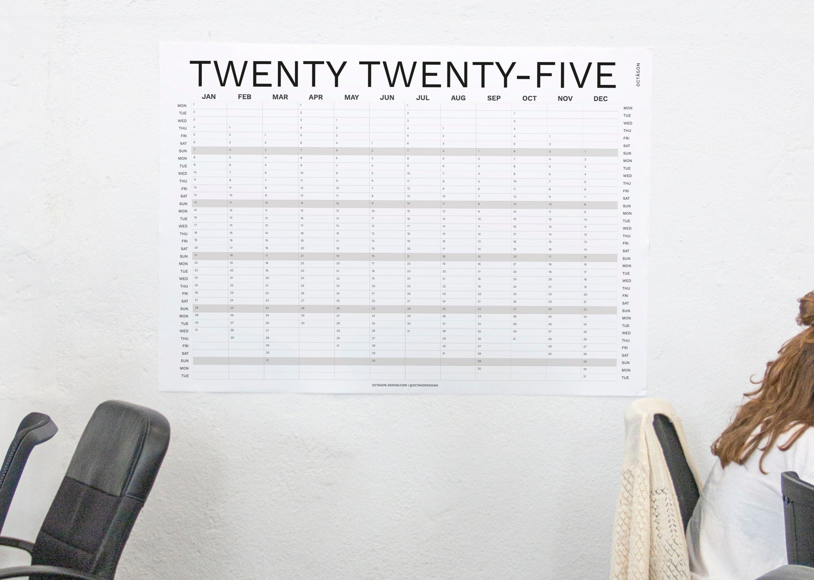 2025 Year Plan | Minimal design | Best Calendar | A0 size – OCTÀGON DESIGN